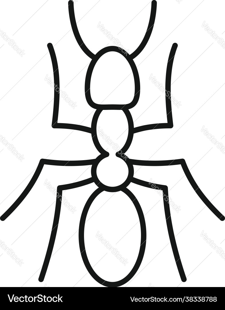 Soldier ant icon outline style Royalty Free Vector Image