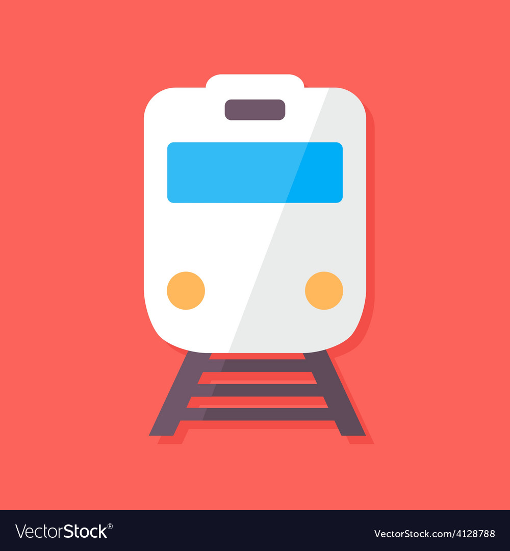 Train flat stylized Royalty Free Vector Image - VectorStock