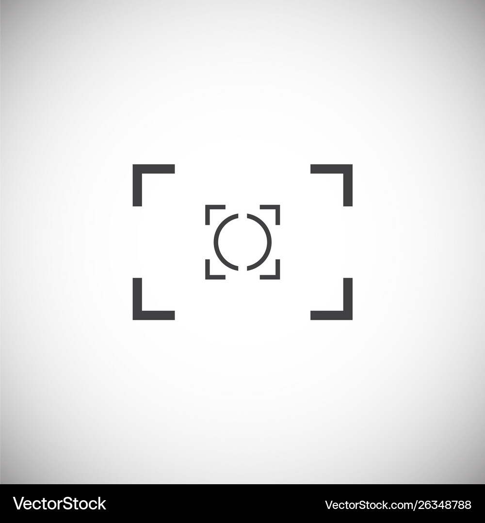 Viewfinder icon on background for graphic and web Vector Image