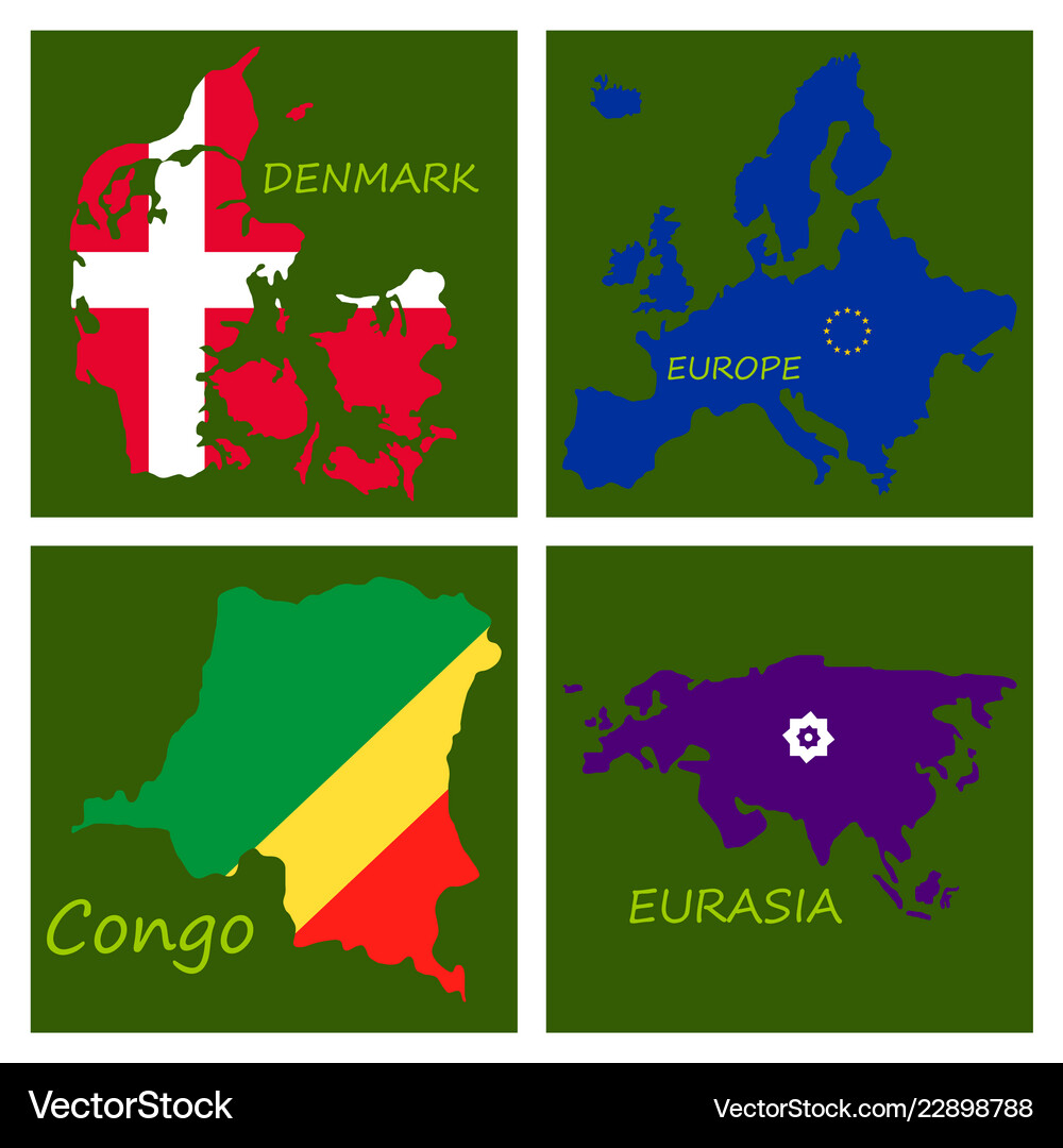 World map-countries in color on white background Vector Image