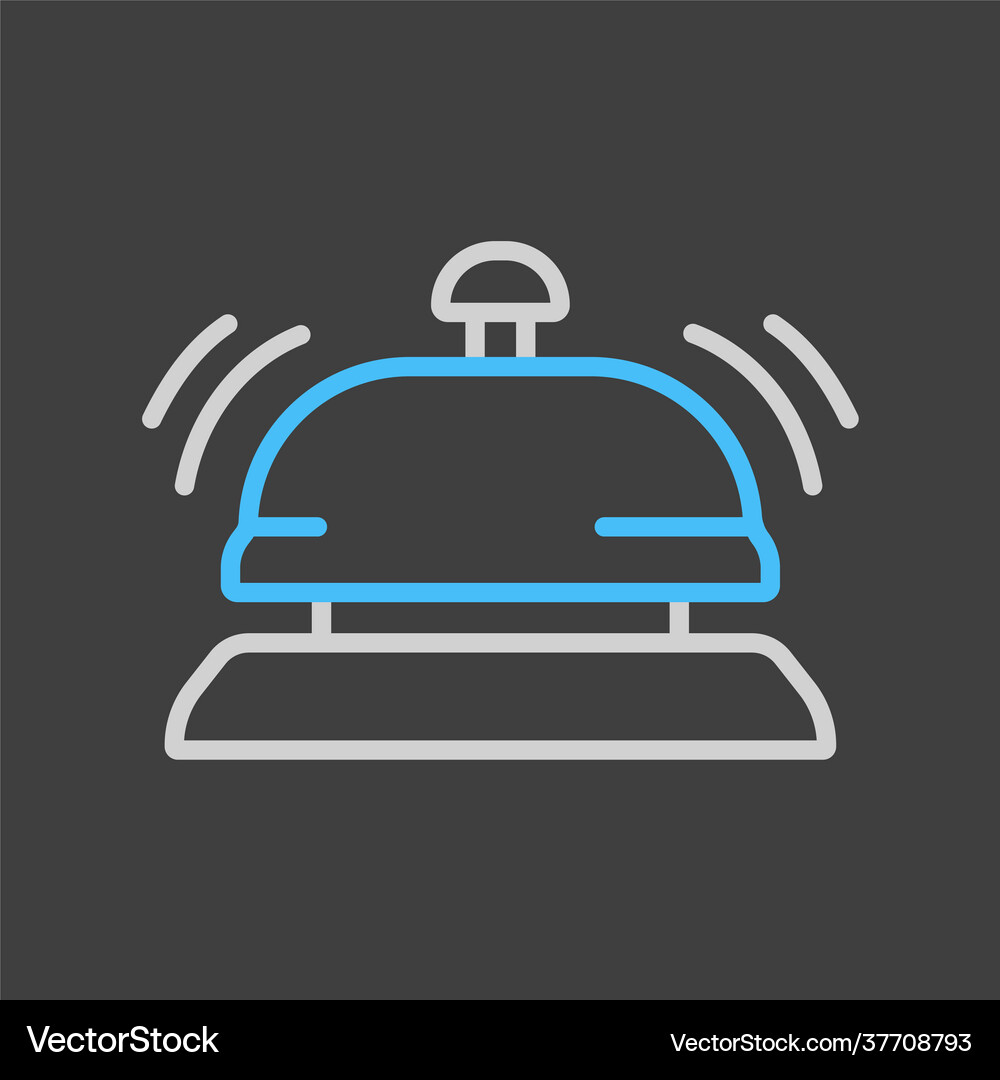 Counter bell hotel service icon dark background Vector Image