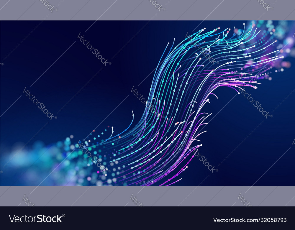 Futuristic data stream background Royalty Free Vector Image