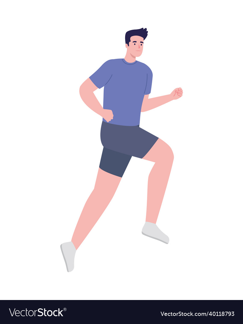Male athlete running Royalty Free Vector Image