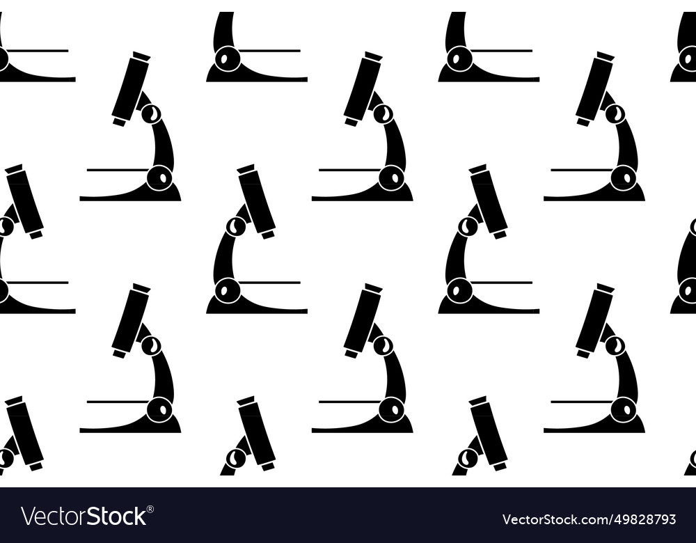 Microscope silhouette pattern Royalty Free Vector Image