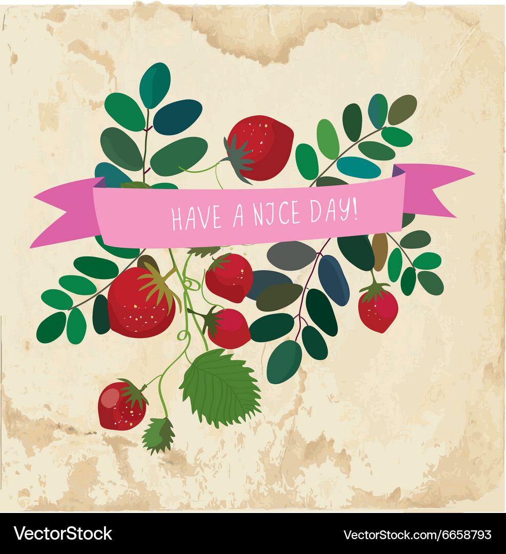 Nice day cute card - vintage style Royalty Free Vector Image