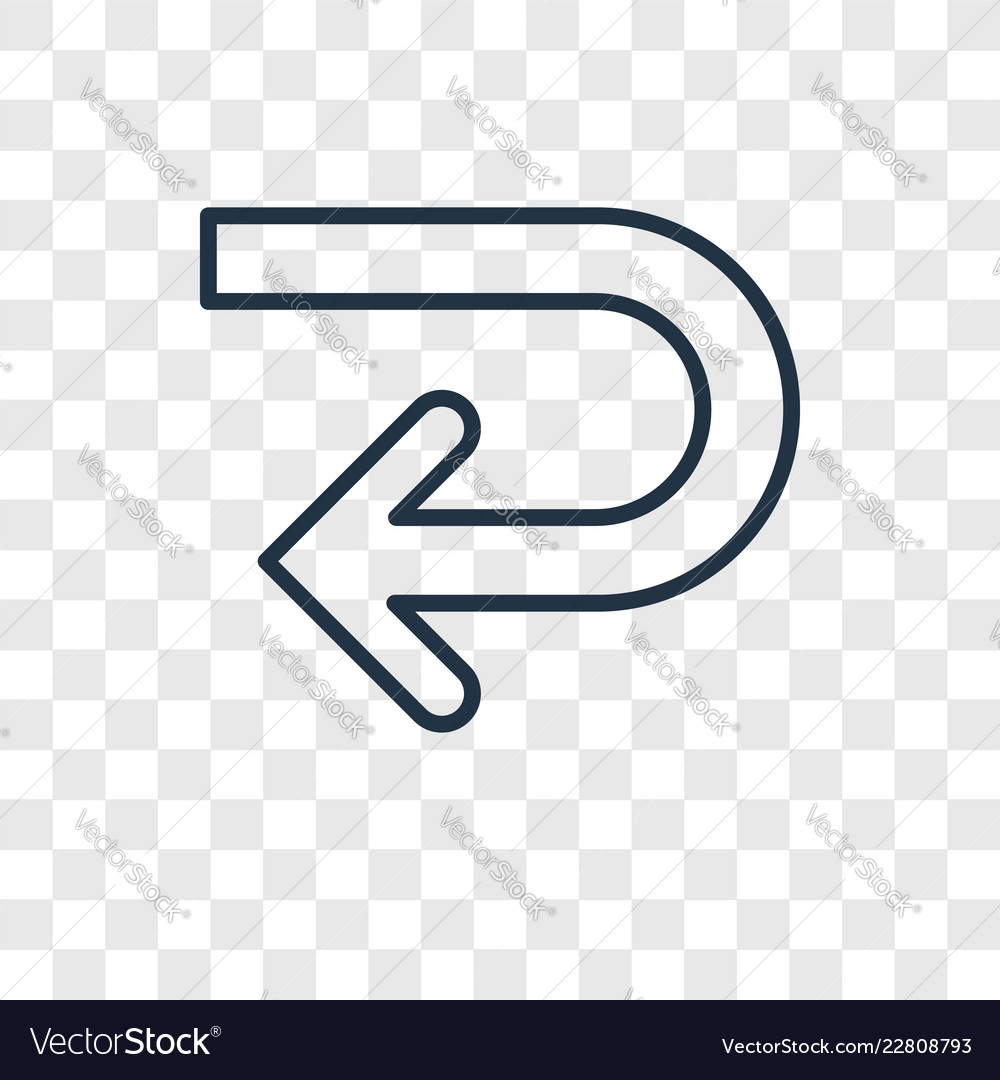 Return concept linear icon isolated Royalty Free Vector