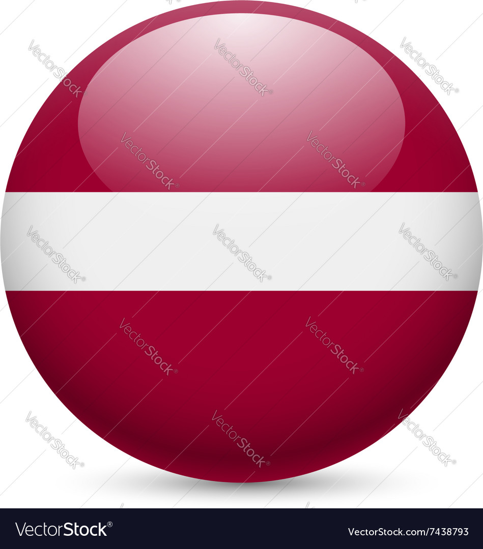 Round glossy icon latvia Royalty Free Vector Image