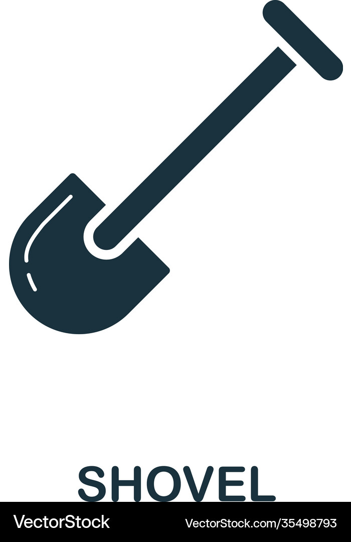 Shovel icon symbol creative sign from Royalty Free Vector