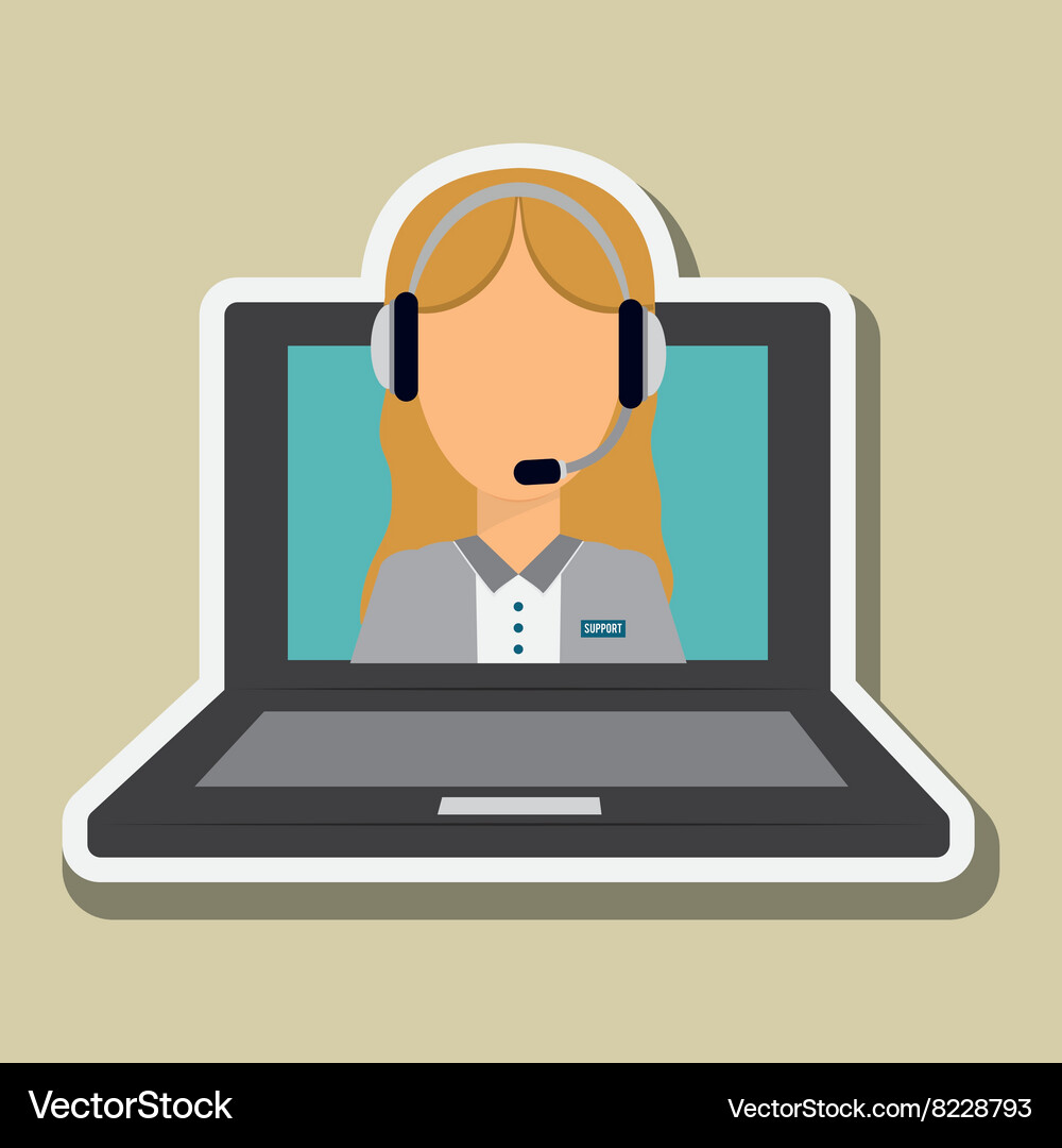 Technical service and call center icon design Vector Image