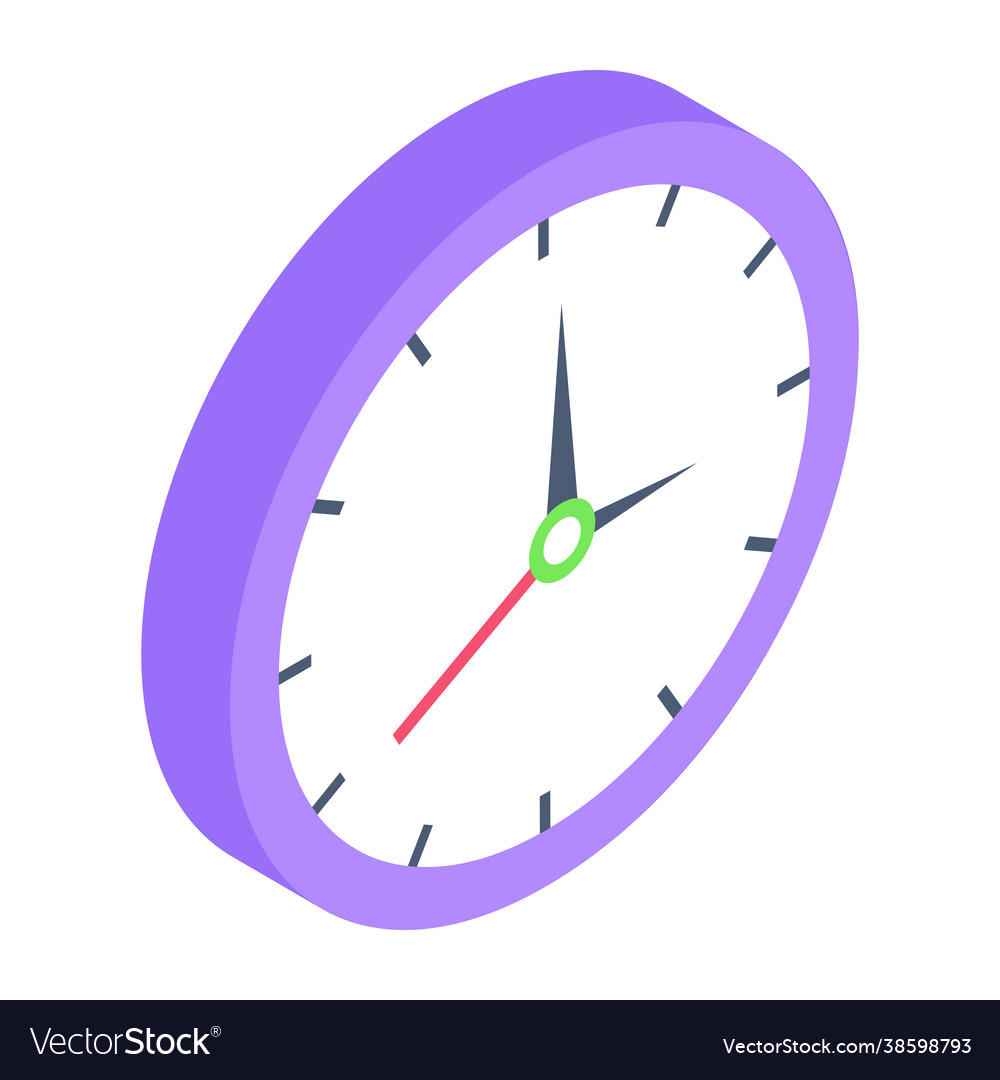 Wall clock Royalty Free Vector Image - VectorStock