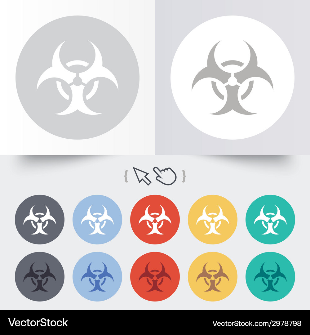 Biohazard sign icon danger symbol Royalty Free Vector Image
