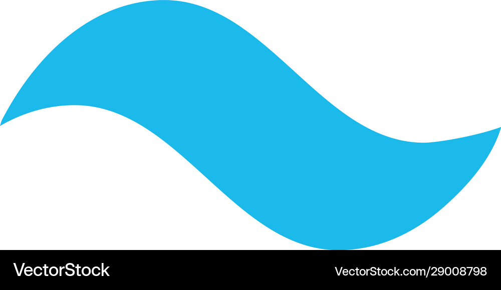 Blue wave logo template stock isolated on white Vector Image
