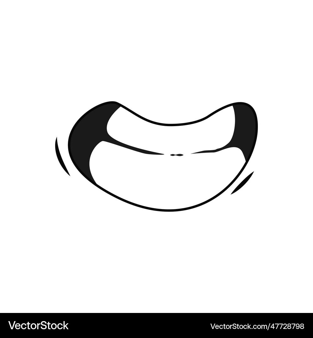 Cartoon character mouth face expression design Vector Image