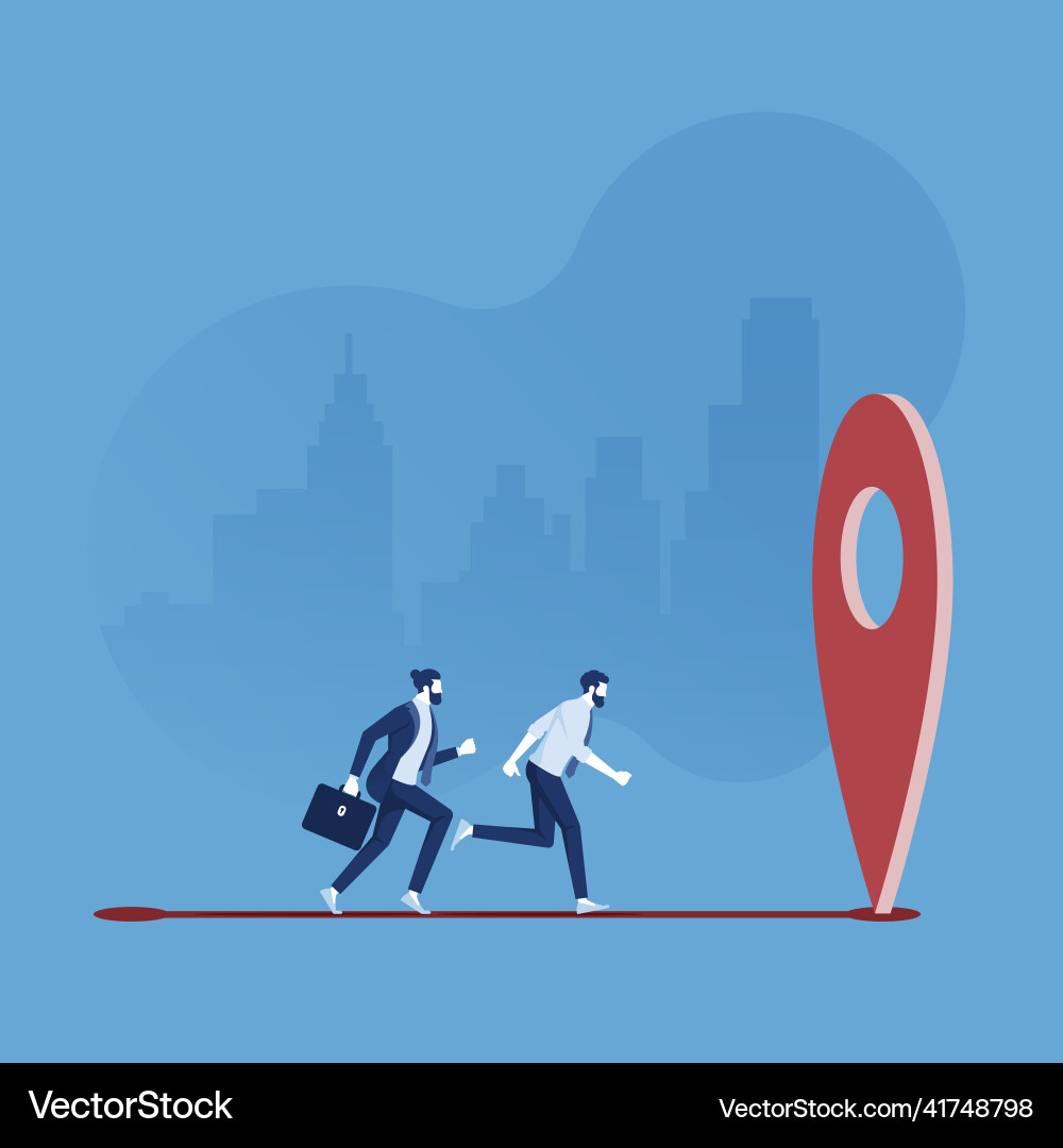 Concept for location and business direction Vector Image
