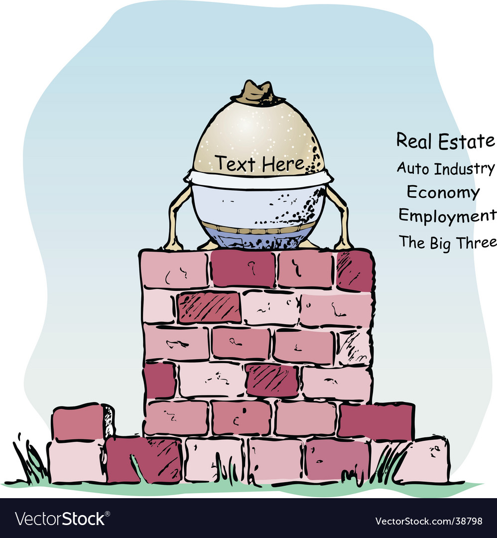 Egg On A Wall Royalty Free Vector Image Vectorstock
