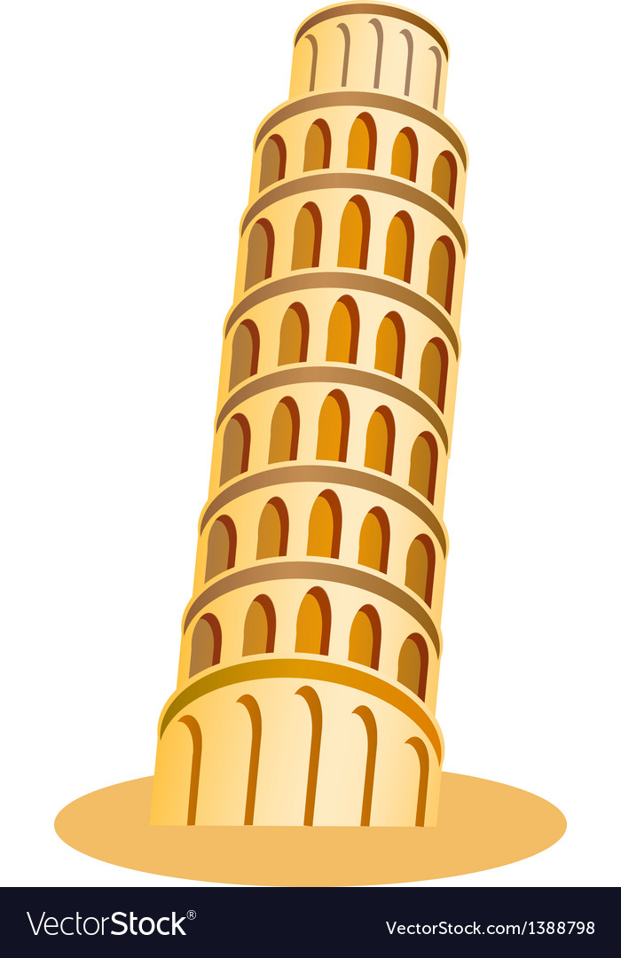 Icon tower of pisa Royalty Free Vector Image - VectorStock Icon tower of pisa Royalty Free Vector Image - VectorStock