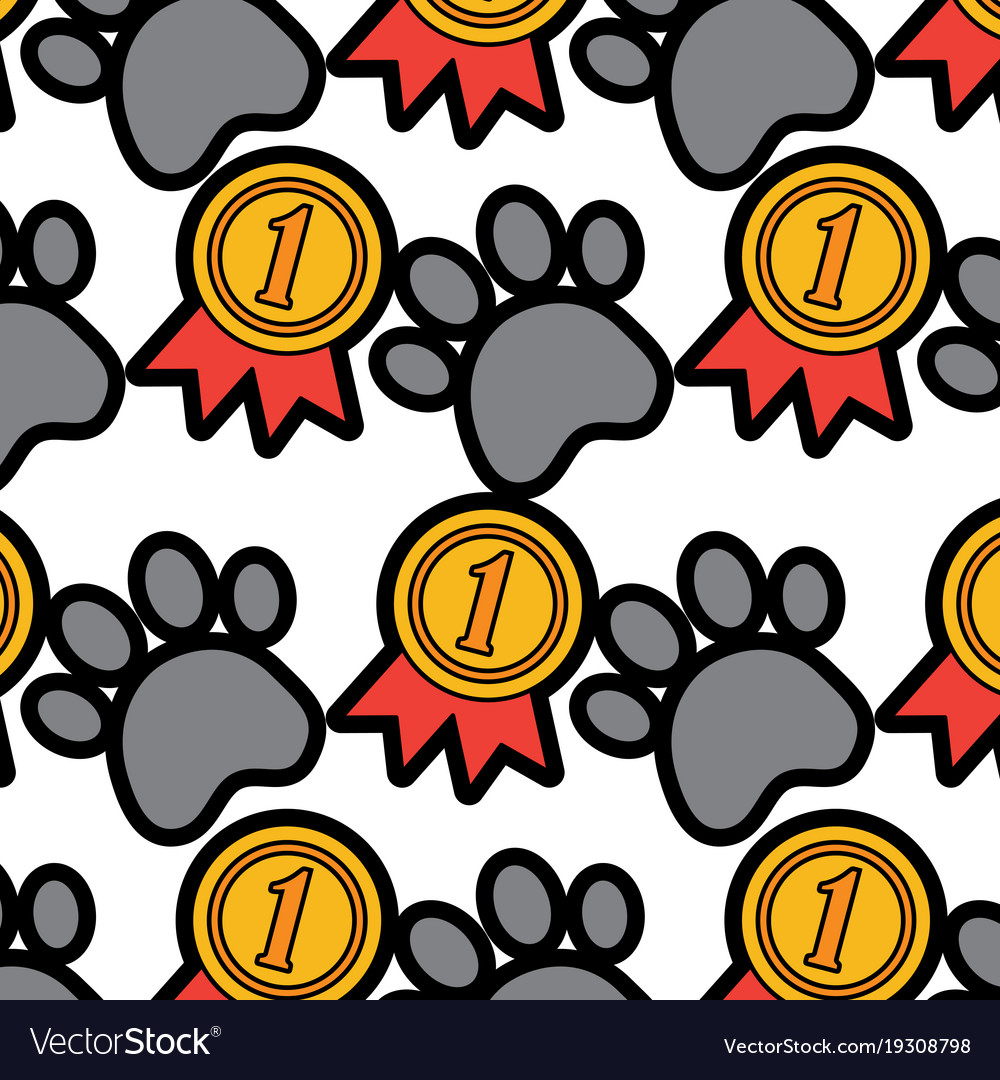 Paw Award Ribbon Pet Pattern Image Royalty Free Vector Image paw-award-ribbon-pet-pattern-image-royalty-free-vector-image