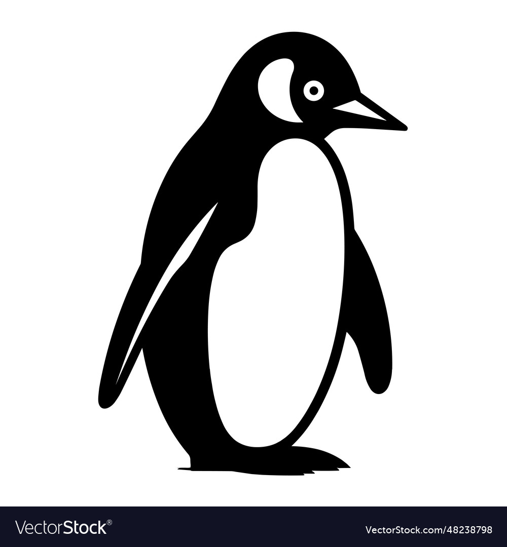 Penguin Silhouette Royalty Free Vector Image Vectorstock