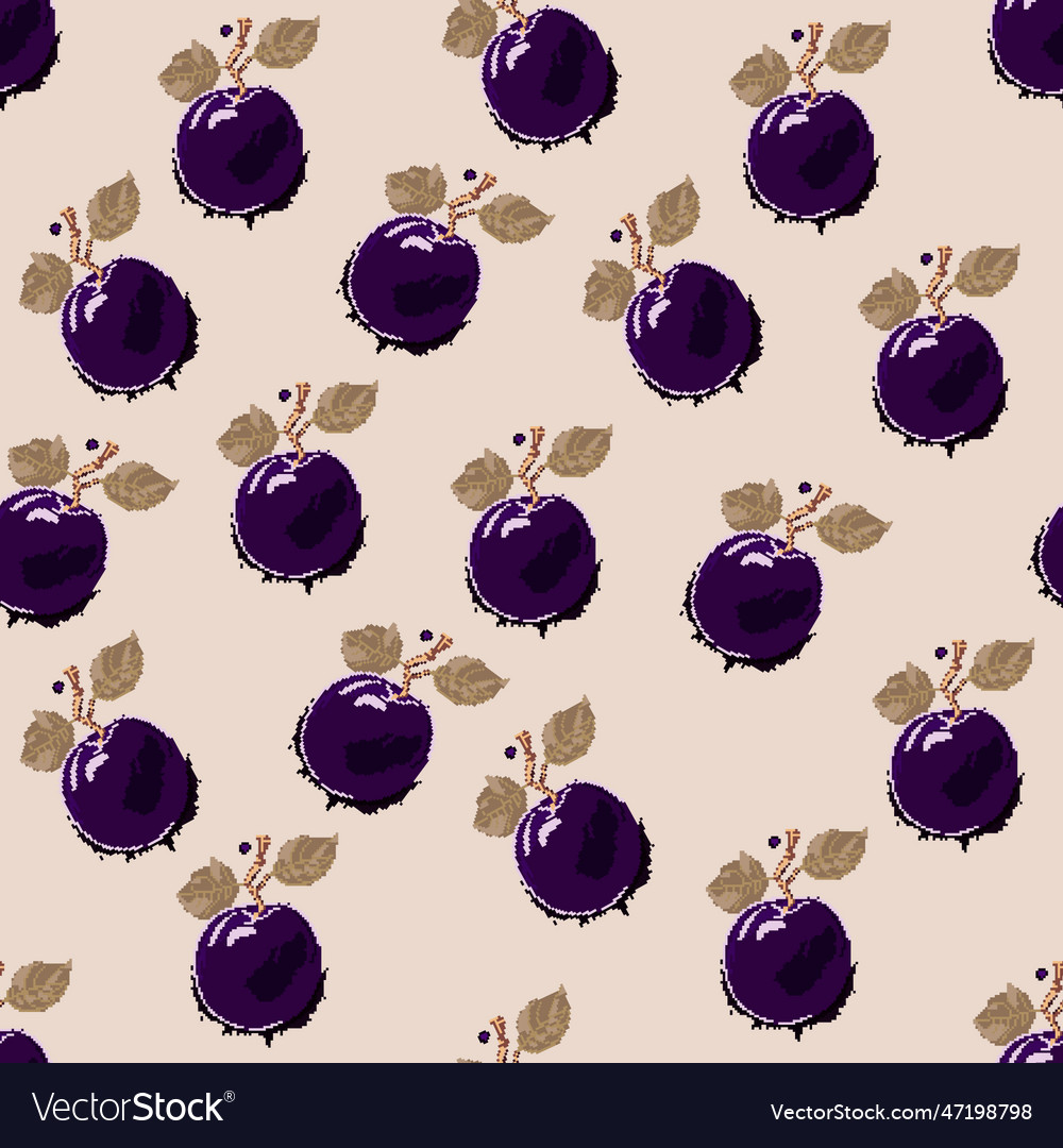 Plum pattern Royalty Free Vector Image - VectorStock