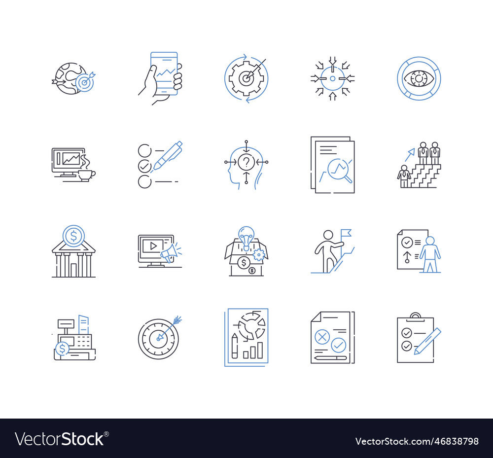 Product resources line icons collection catalogs Vector Image Product resources line icons collection catalogs Vector Image