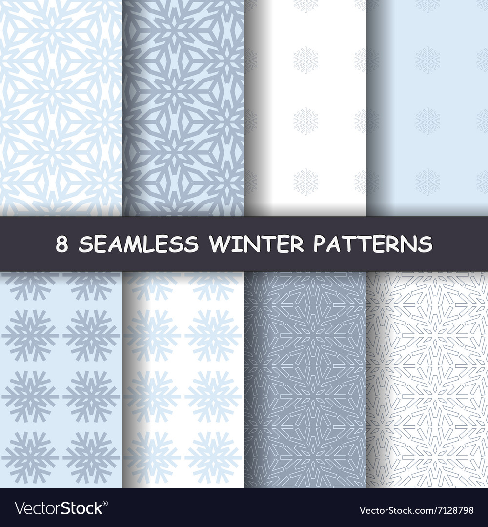 Seamless snowflake pattern Royalty Free Vector Image