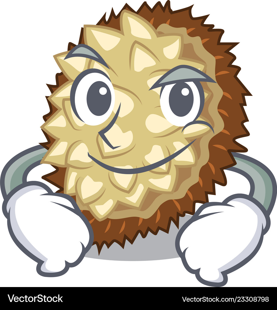 Smirking marang fruit in shape a cartoon Vector Image