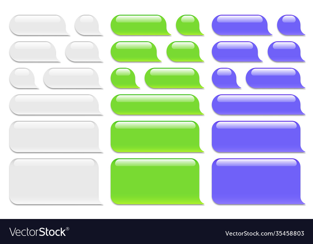 Blank message bubbles chat or messenger Royalty Free Vector