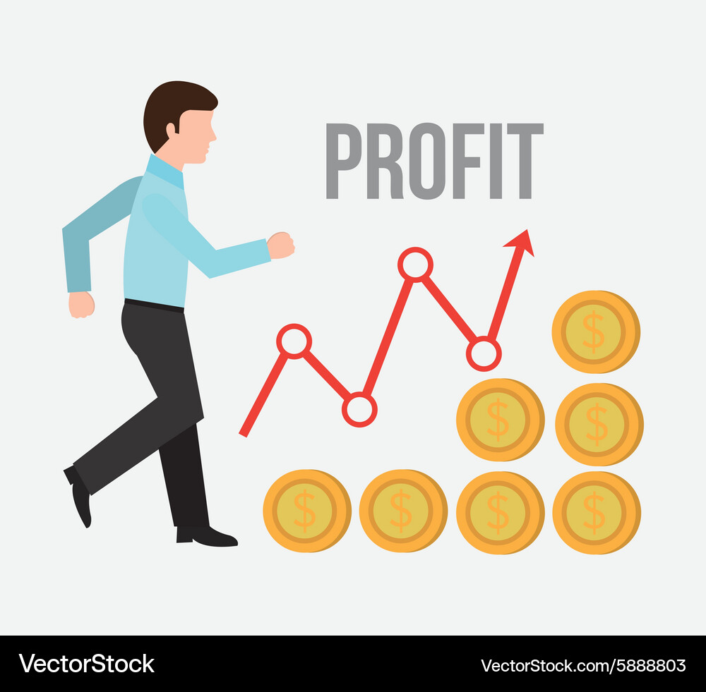 Business profit design Royalty Free Vector Image