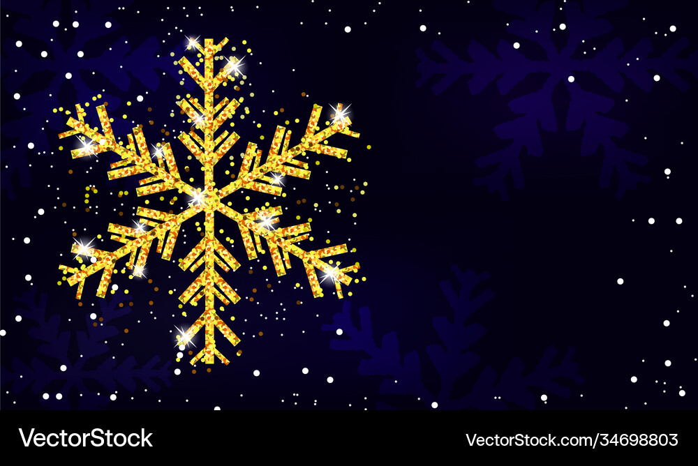 Christmas and new year navy blue background Vector Image