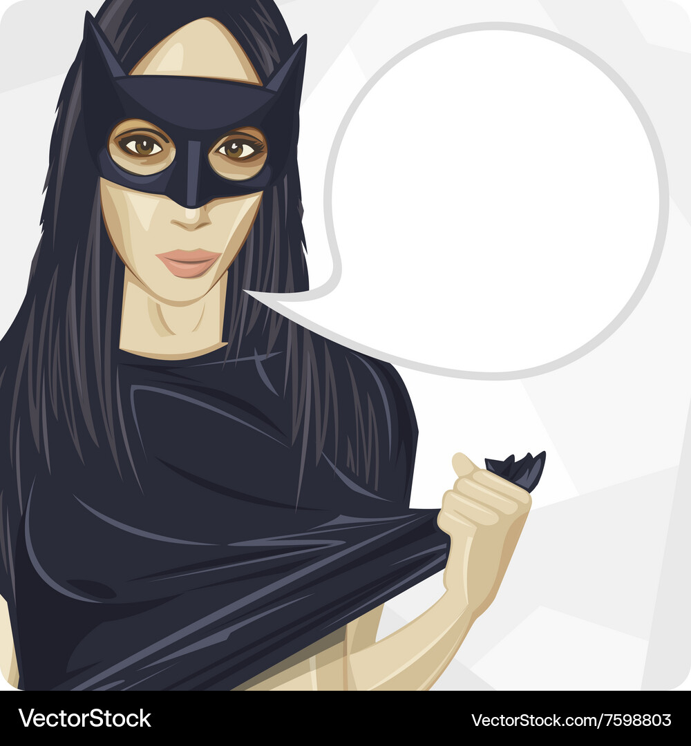 Girl in mask Royalty Free Vector Image - VectorStock