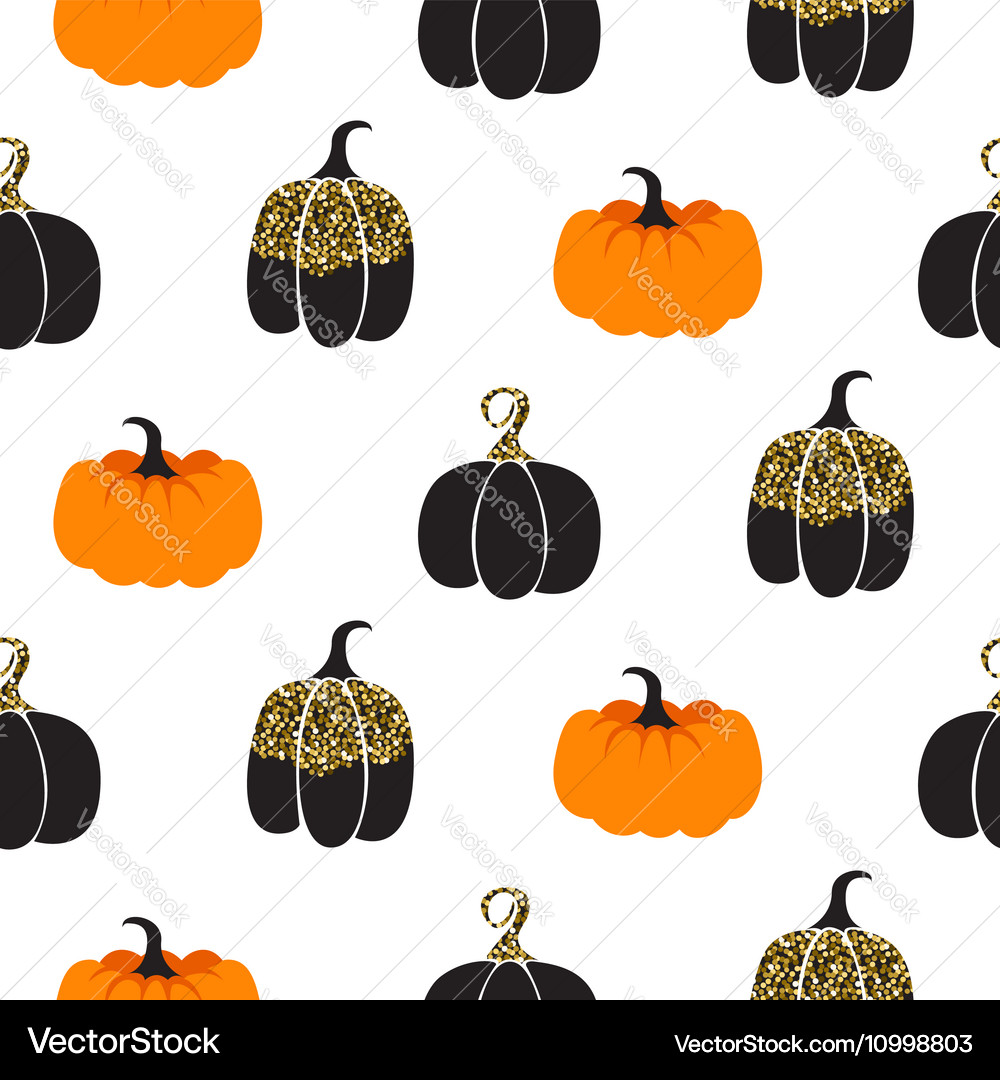 Halloween pumpkin seamless pattern Royalty Free Vector Image