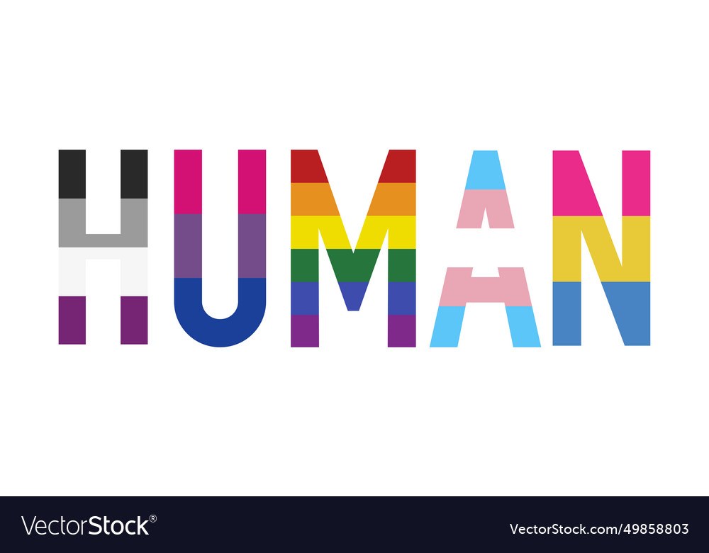 Lgbt Colors Human Rights Flag Concept Art Vector Image