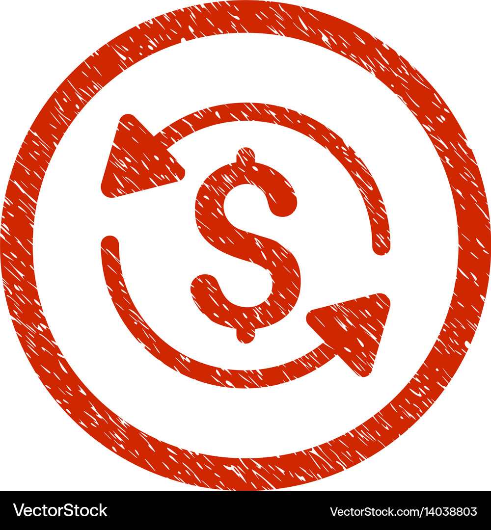Money turnover rounded grainy icon Royalty Free Vector Image