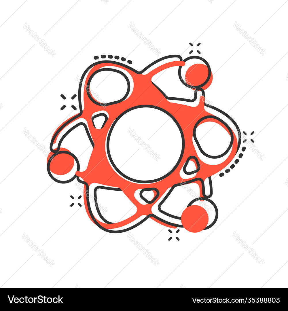 Science icon in comic style dna cell cartoon Vector Image
