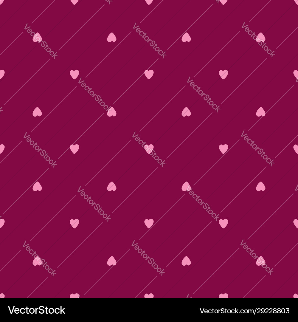 Seamless pattern with red hearts valentines day Vector Image