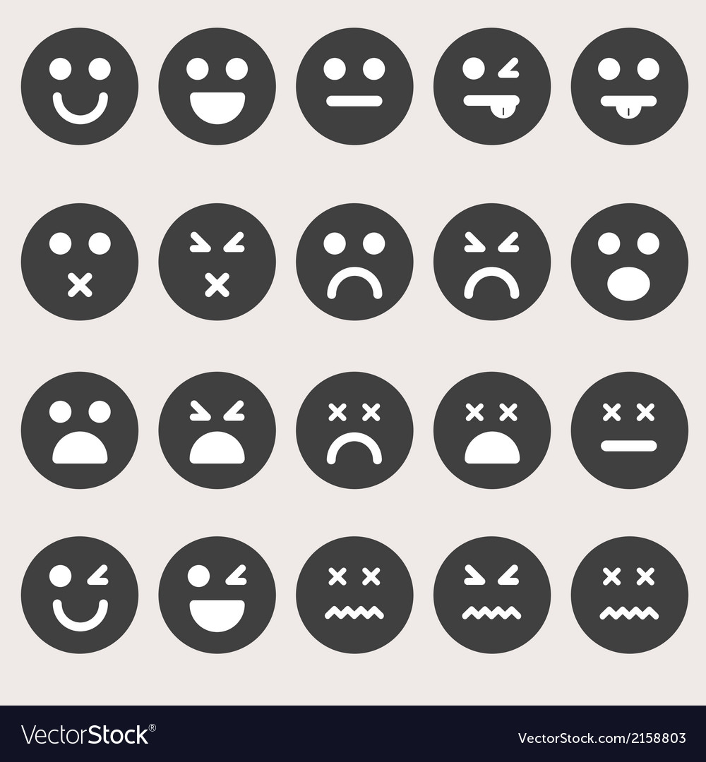 Set of different emoticons Royalty Free Vector Image