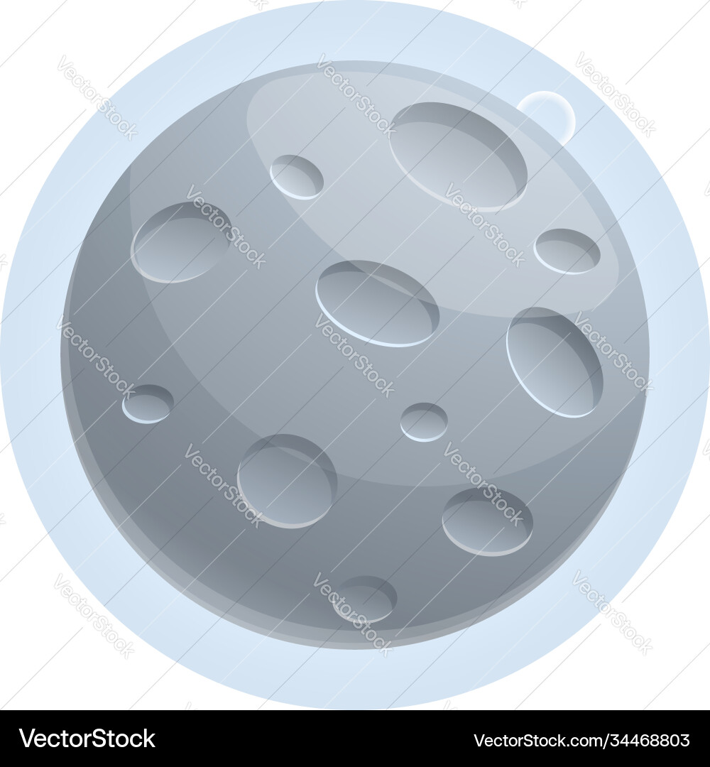 Shining moon icon cartoon style Royalty Free Vector Image