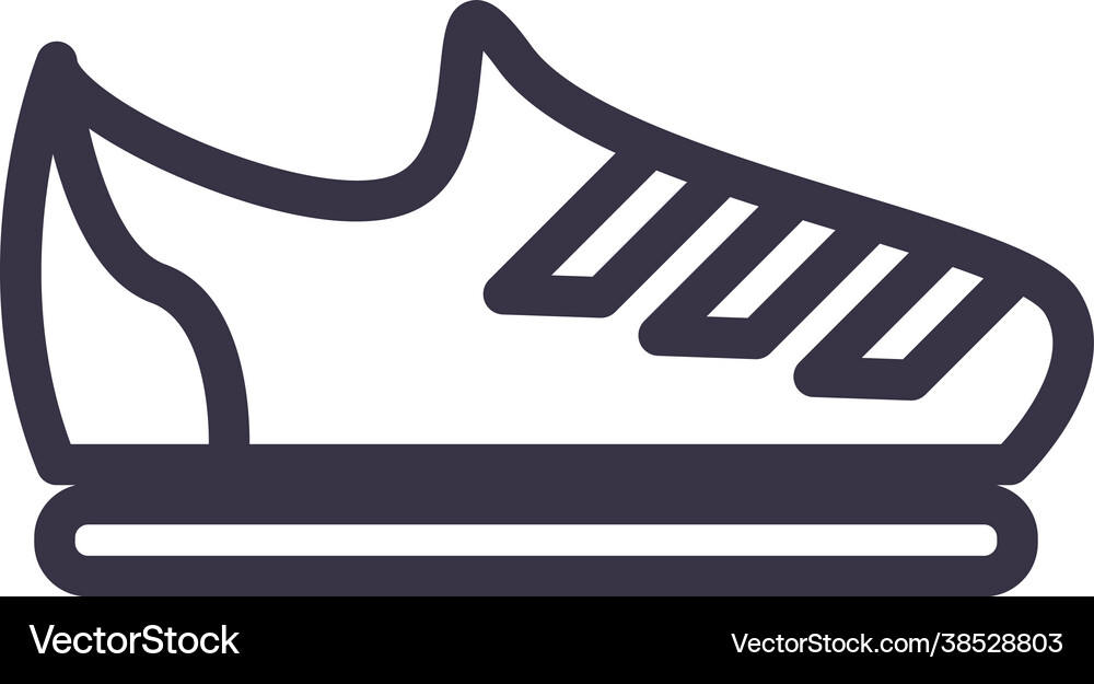 Sporty sneaker isolated icon Royalty Free Vector Image