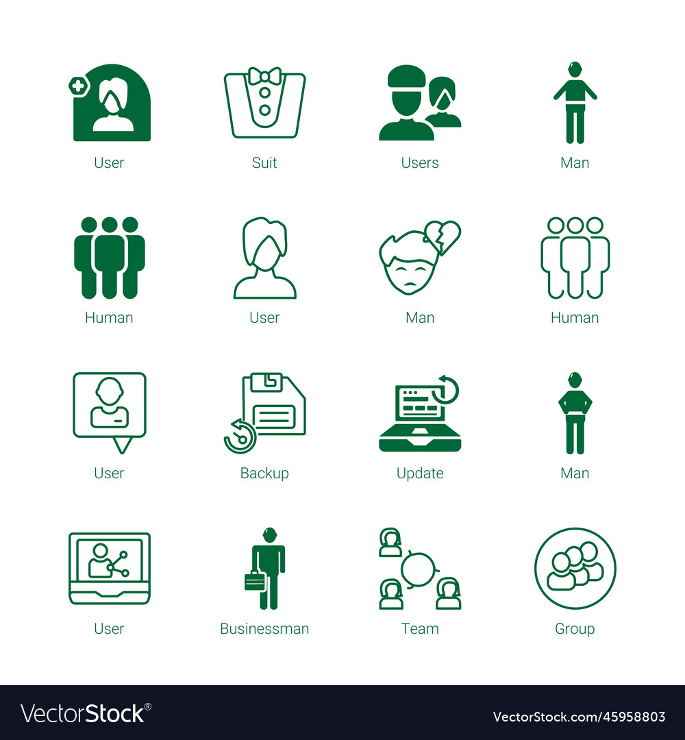 User icons Royalty Free Vector Image - VectorStock