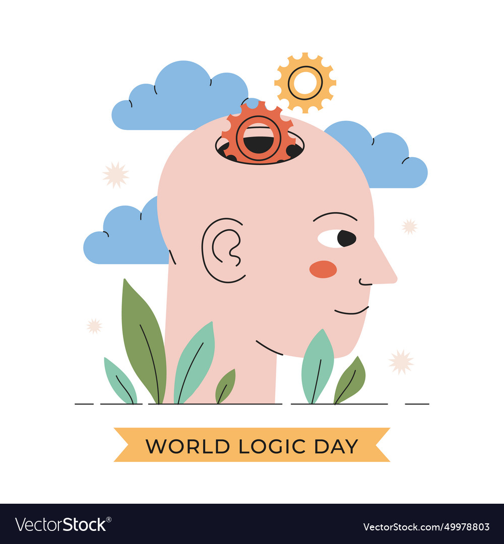 World logic day isolated on white background Vector Image