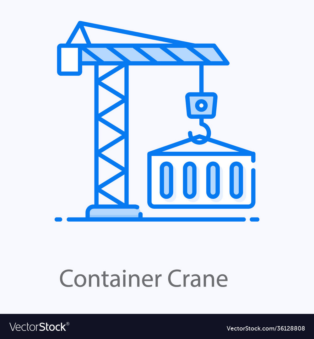 Container crane Royalty Free Vector Image - VectorStock