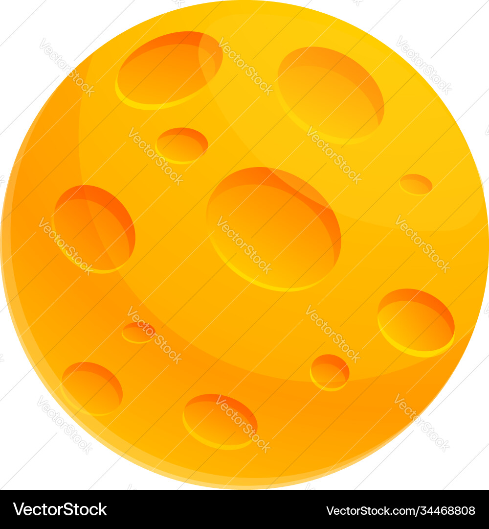 Golden moon icon cartoon style Royalty Free Vector Image