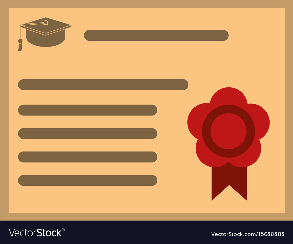 Graduation diploma achievement Royalty Free Vector Image
