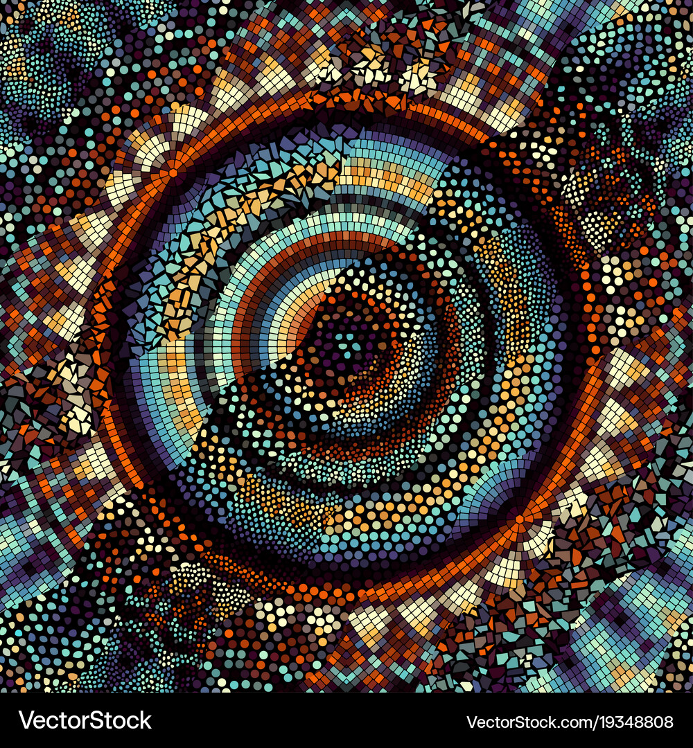 Relief waves of ornamental mosaic tile patterns Vector Image