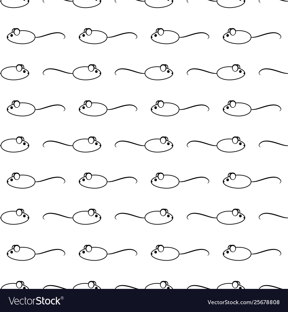 Seamless mice pattern Royalty Free Vector Image