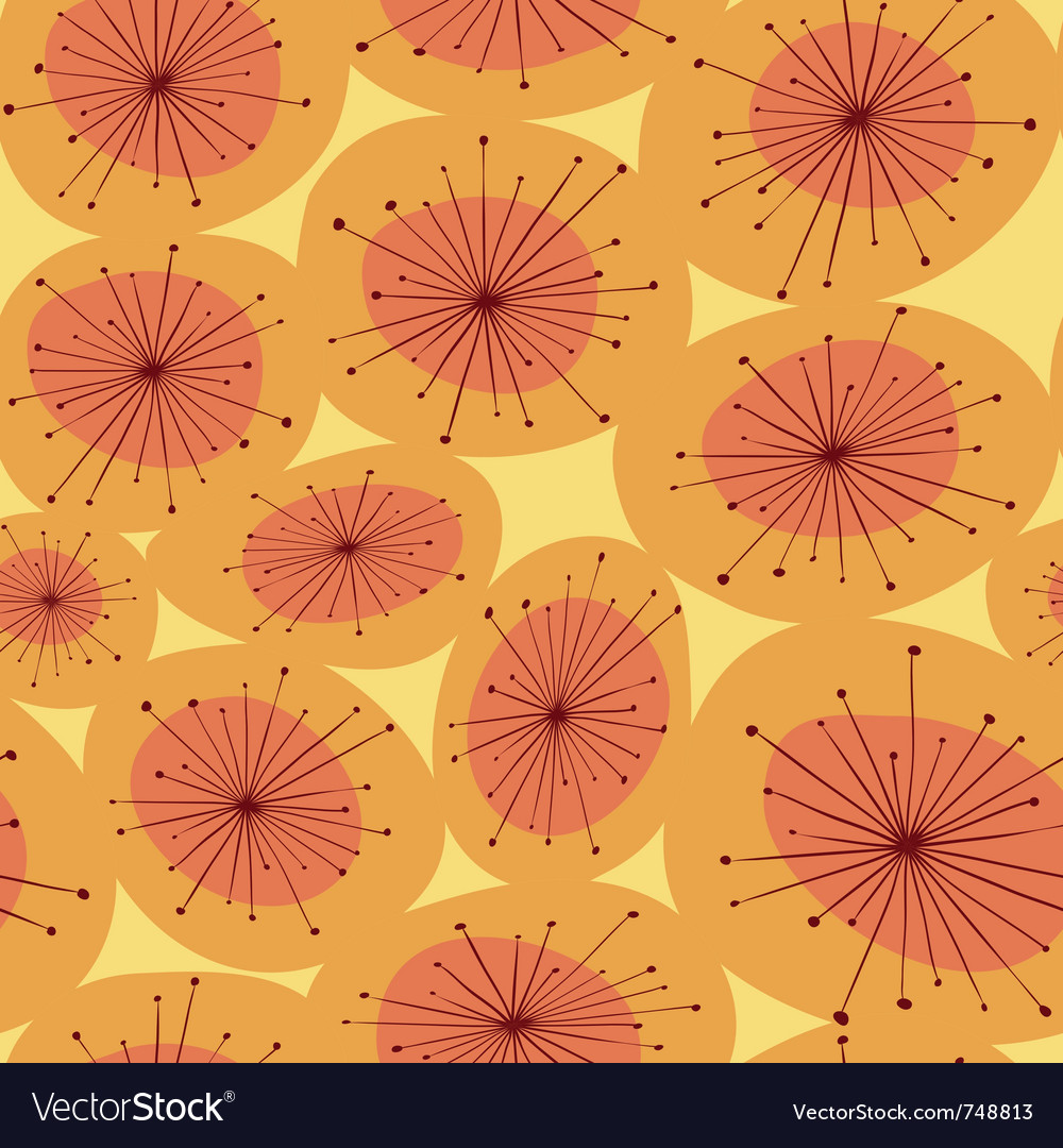 Abstract yellow flower pattern Royalty Free Vector Image