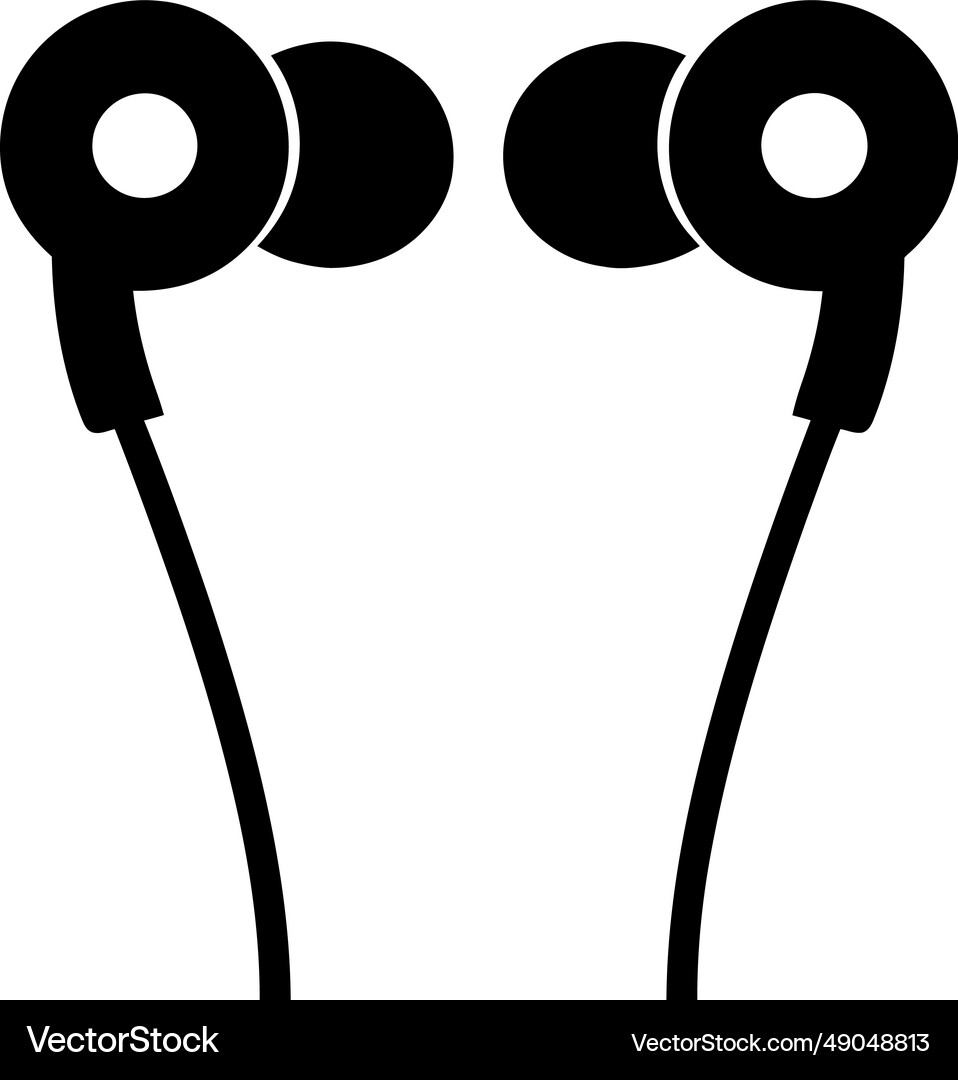 Audio solutions wired earphone icons for sound Vector Image