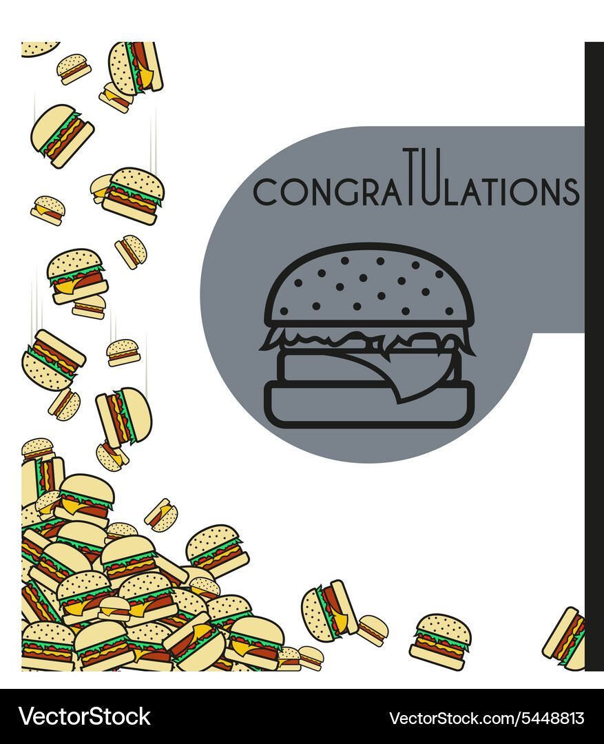 Background falling burgers for design cards Vector Image