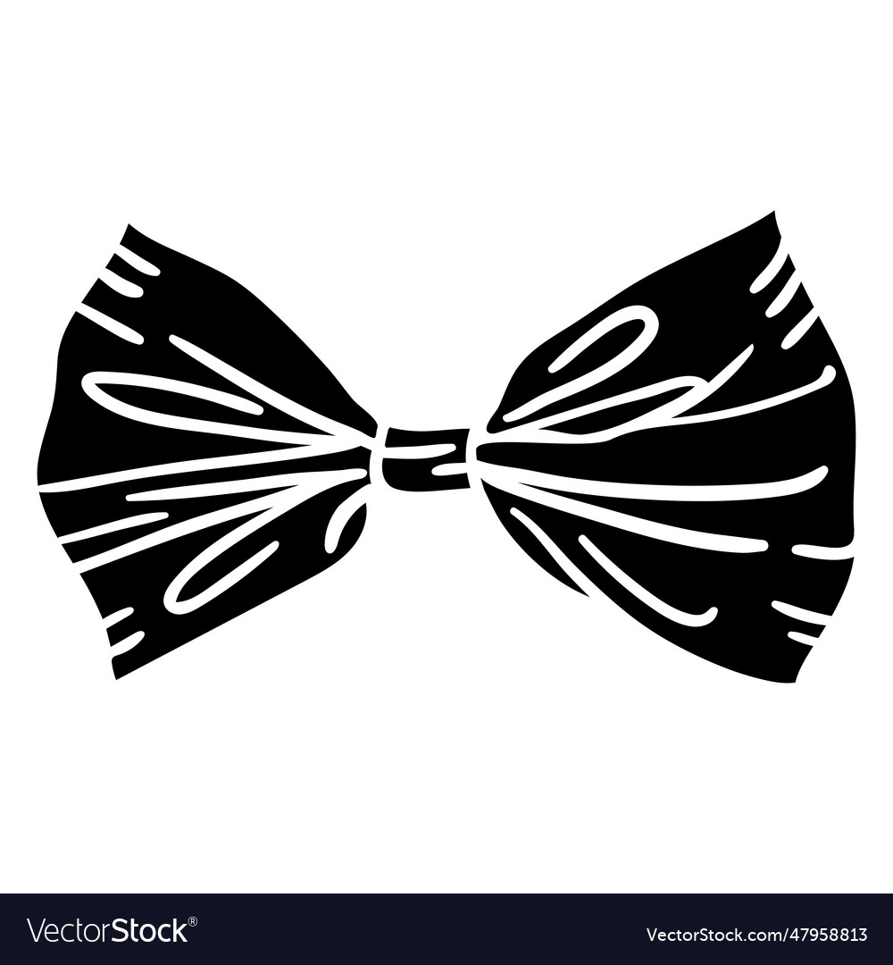 Bow tie black bow tie Royalty Free Vector Image