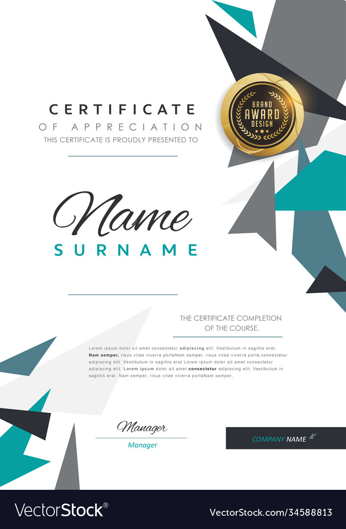 Certificate 507 Royalty Free Vector Image - VectorStock